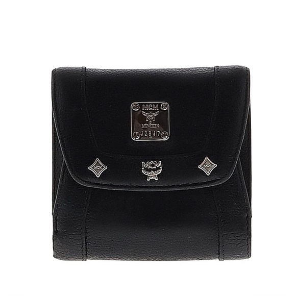 MCM | Bags | Mcm Front Snap Trifold Leather Wallet | Poshmark